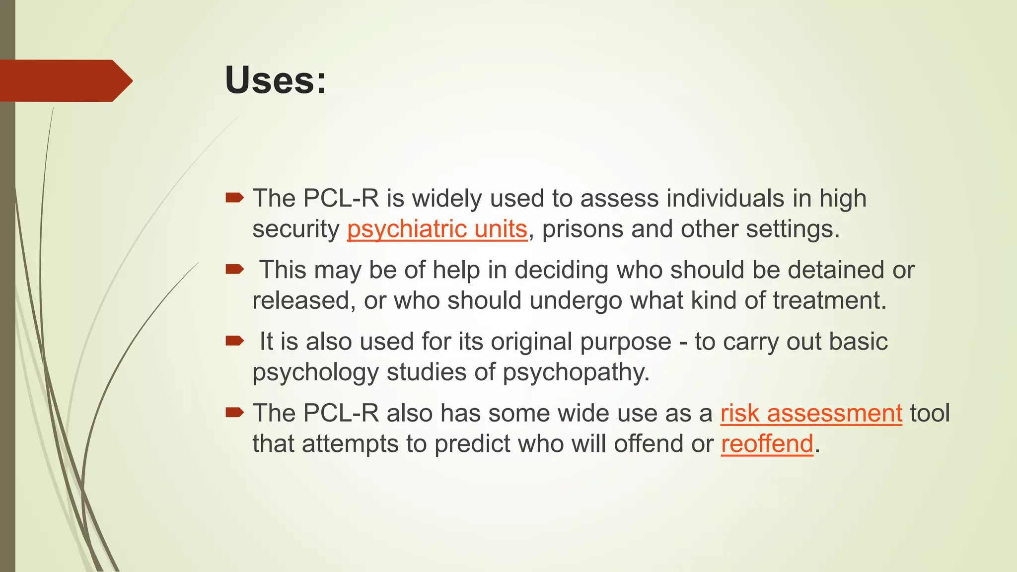 The hare psychopathy checklist | PPTX