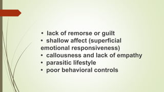 The hare psychopathy checklist | PPTX