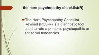 Psychopathy Checklist