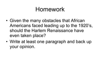 The Harlem Renaissance | PPT