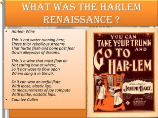 The harlem renaissance | PPT