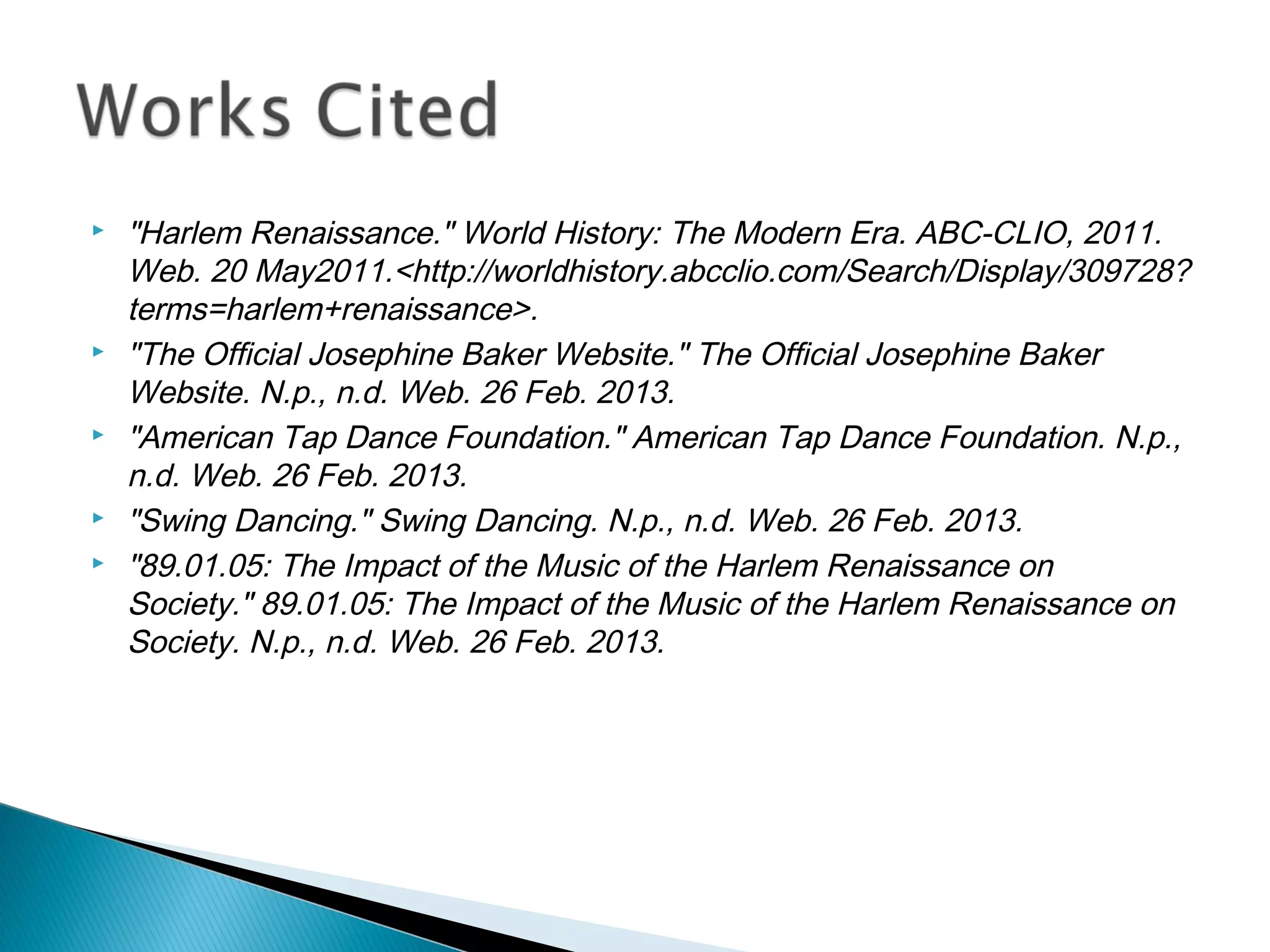 The Harlem Renaissance Dance | PPT