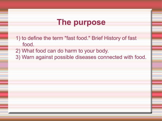 The harms of fast food | PPT | Nutrition | Healthy Living