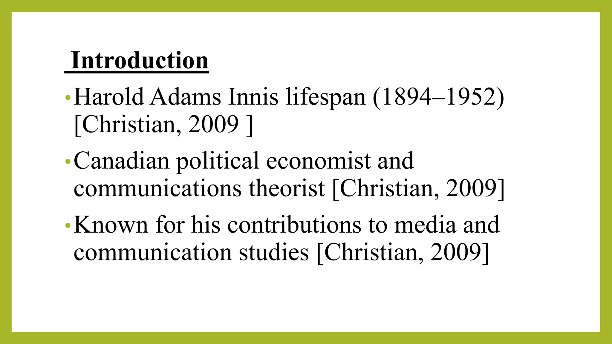 The Harold Innis.pptx About His background, education, achievement | PPT