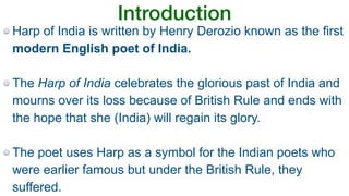 The harp of India Summary and Analysis | PDF