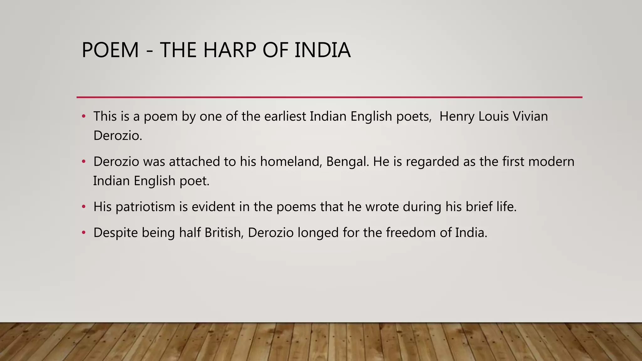 The Harp of India | PPTX