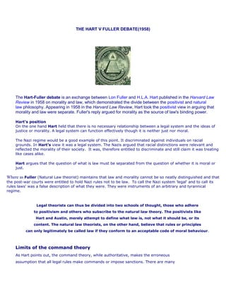 The Hart v Fuller debate | DOC