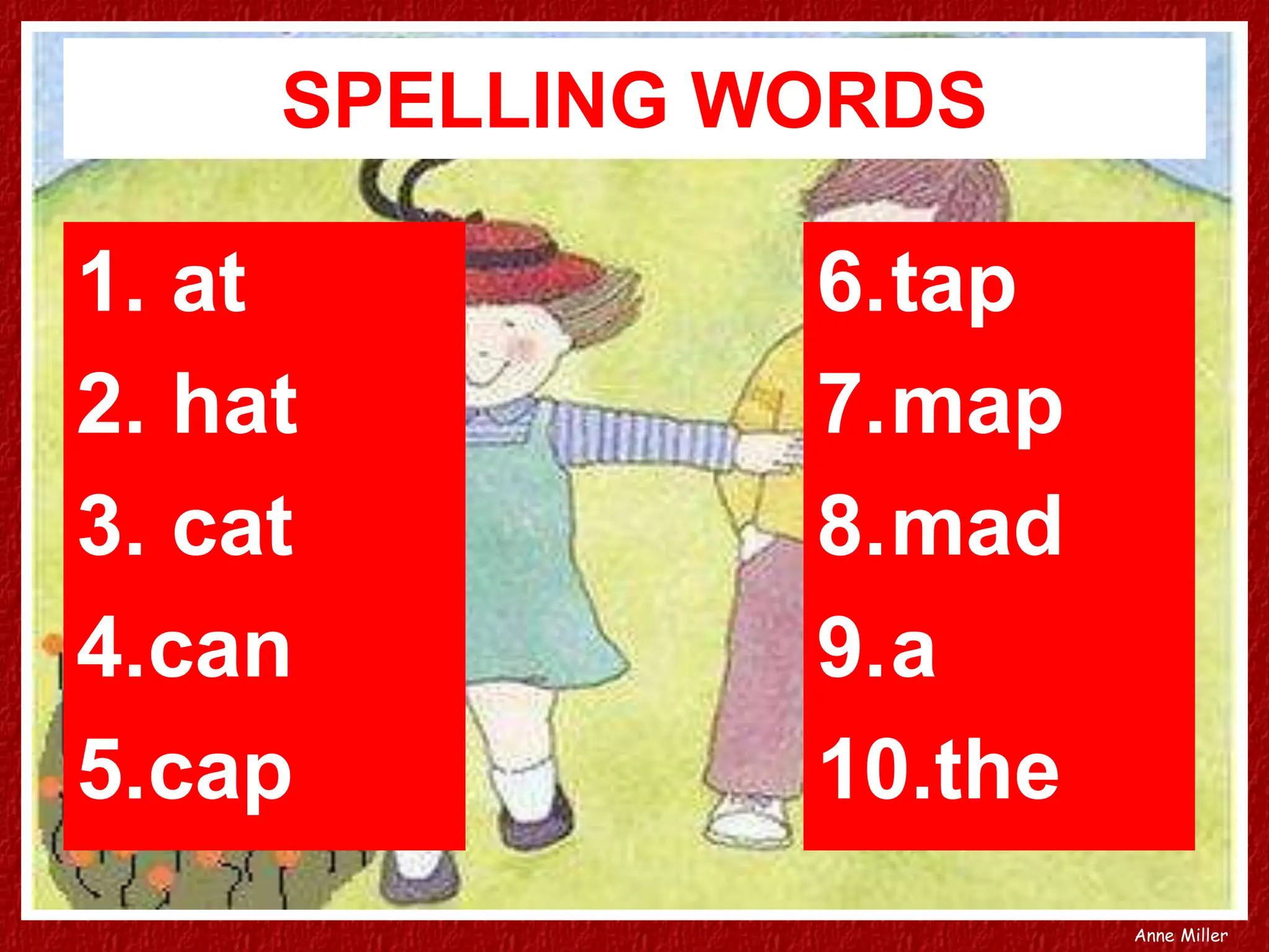 The Hat-picture story with one line text | PPT