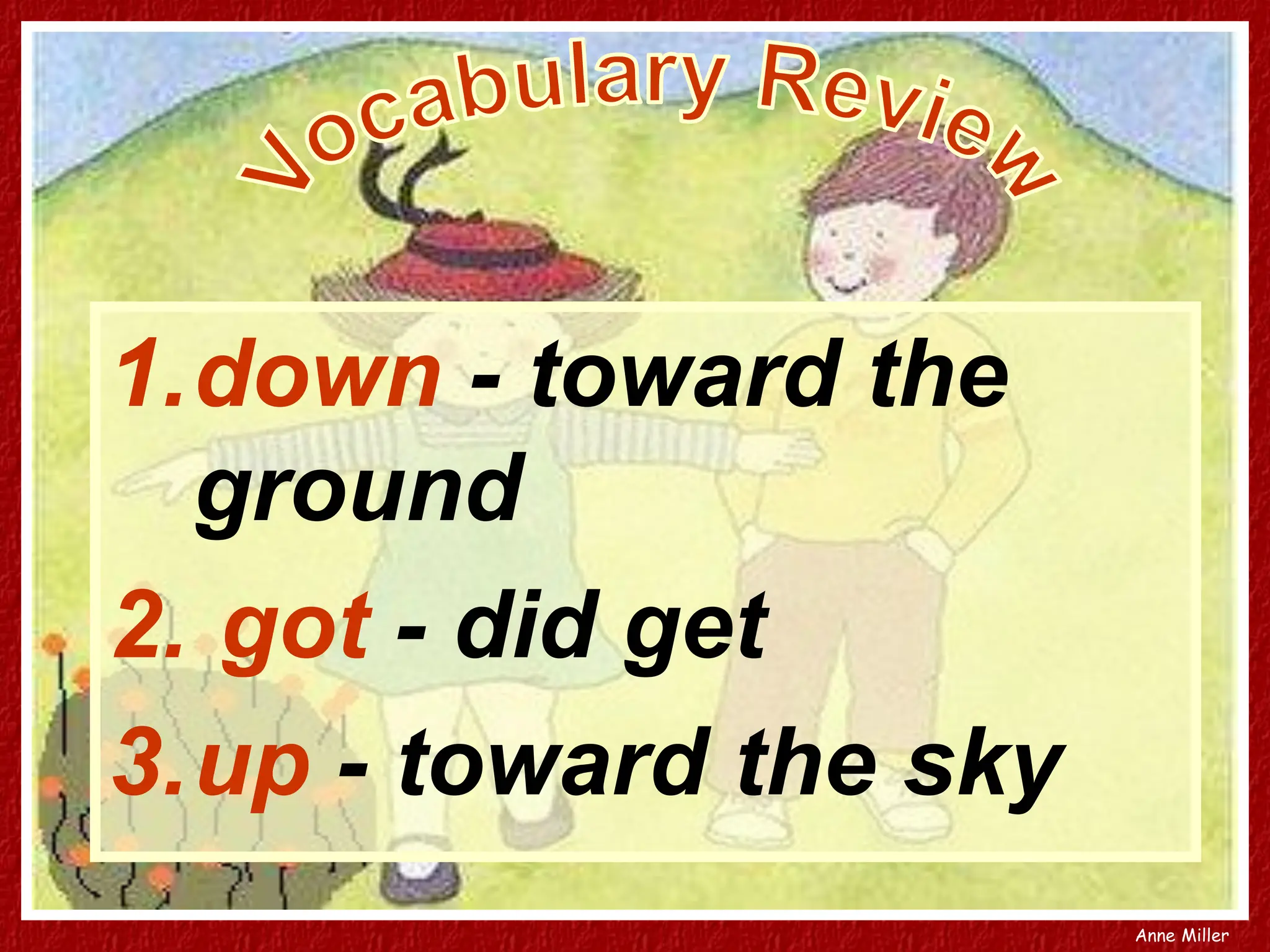 The Hat-picture story with one line text | PPT