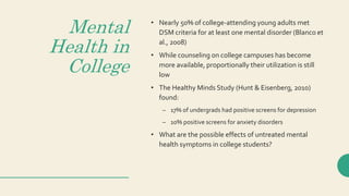The Haven at College: Perceptions of mental disorders on college campuses | PPT