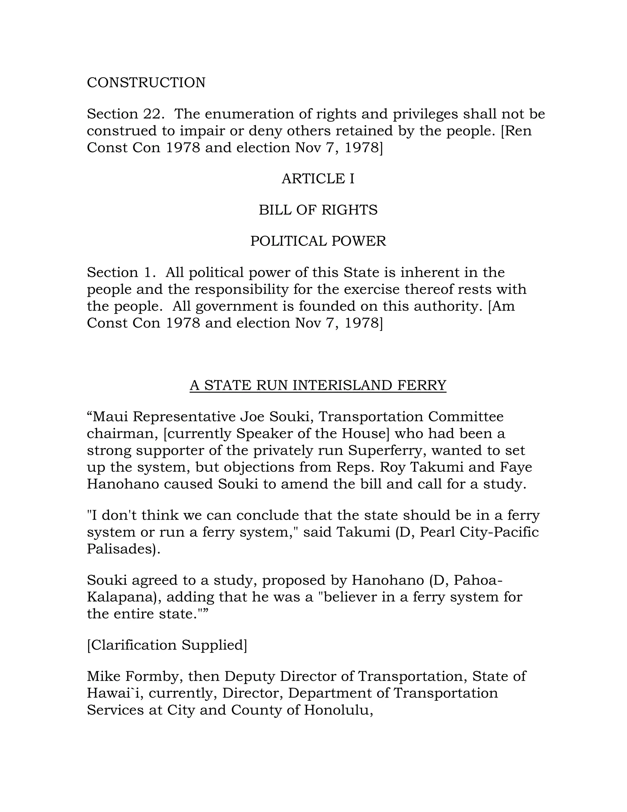 The Hawaii Super Ferry - The Interisland for Hawai`i | PDF