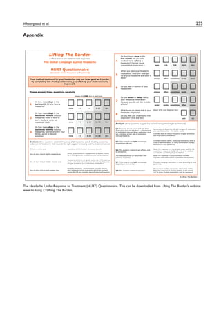 The headache under response to treatment (hurt) questionnaire ...