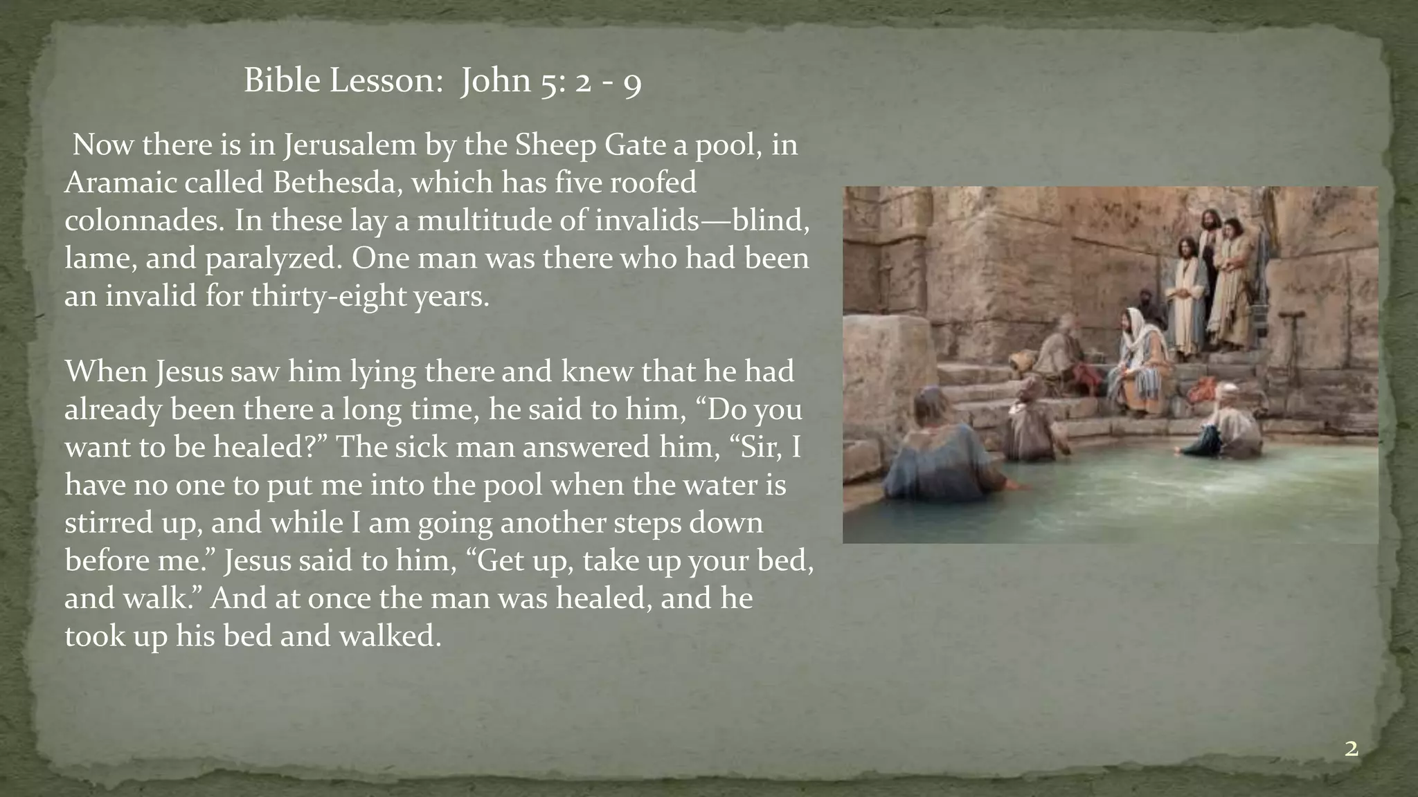 The healing at the pool | PPTX