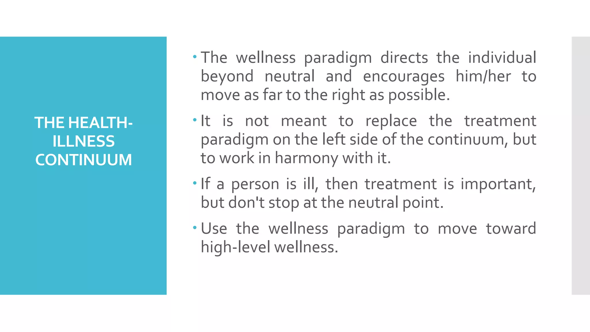 The health illness continuum | PPT