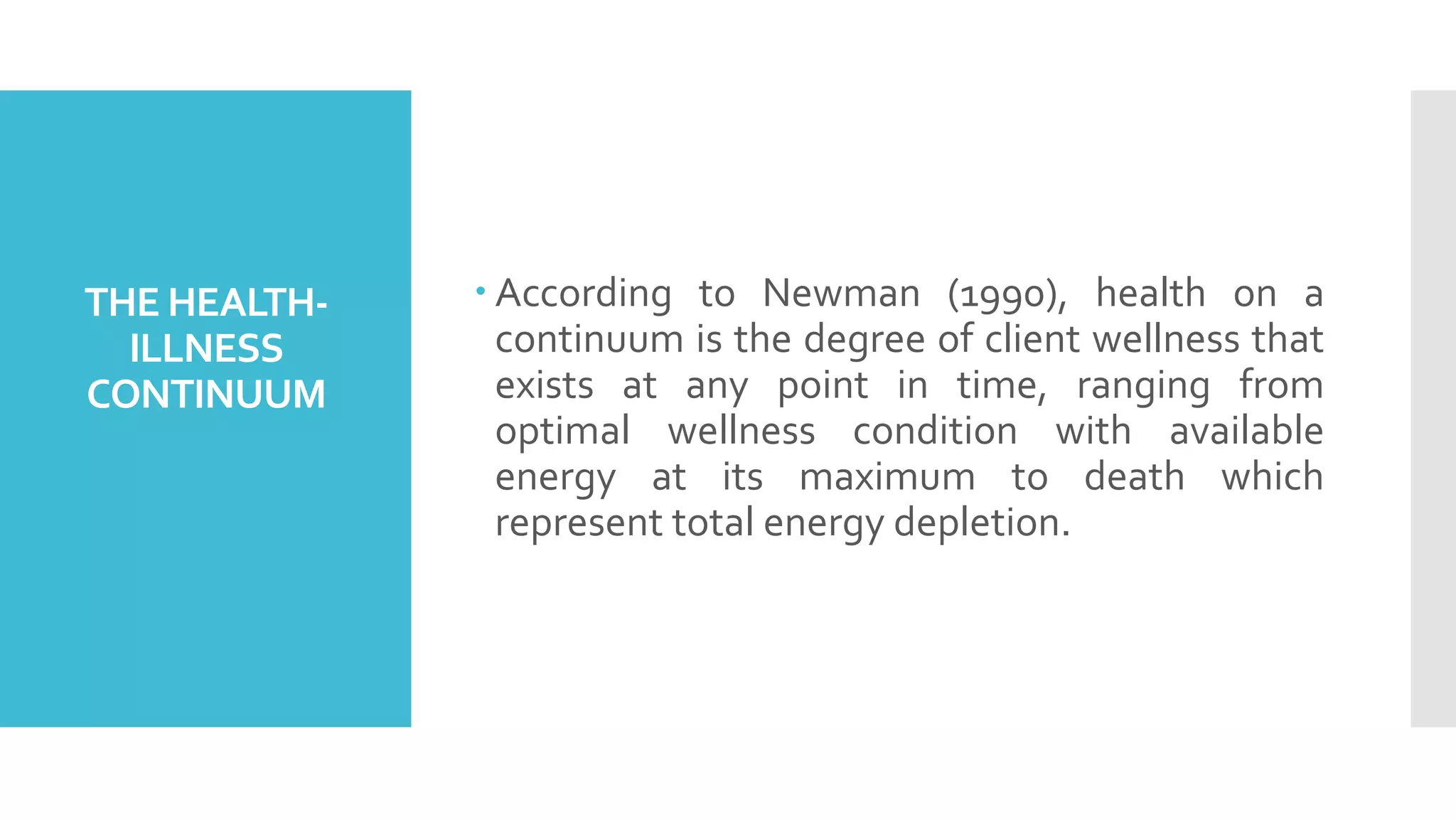 The health illness continuum | PPT