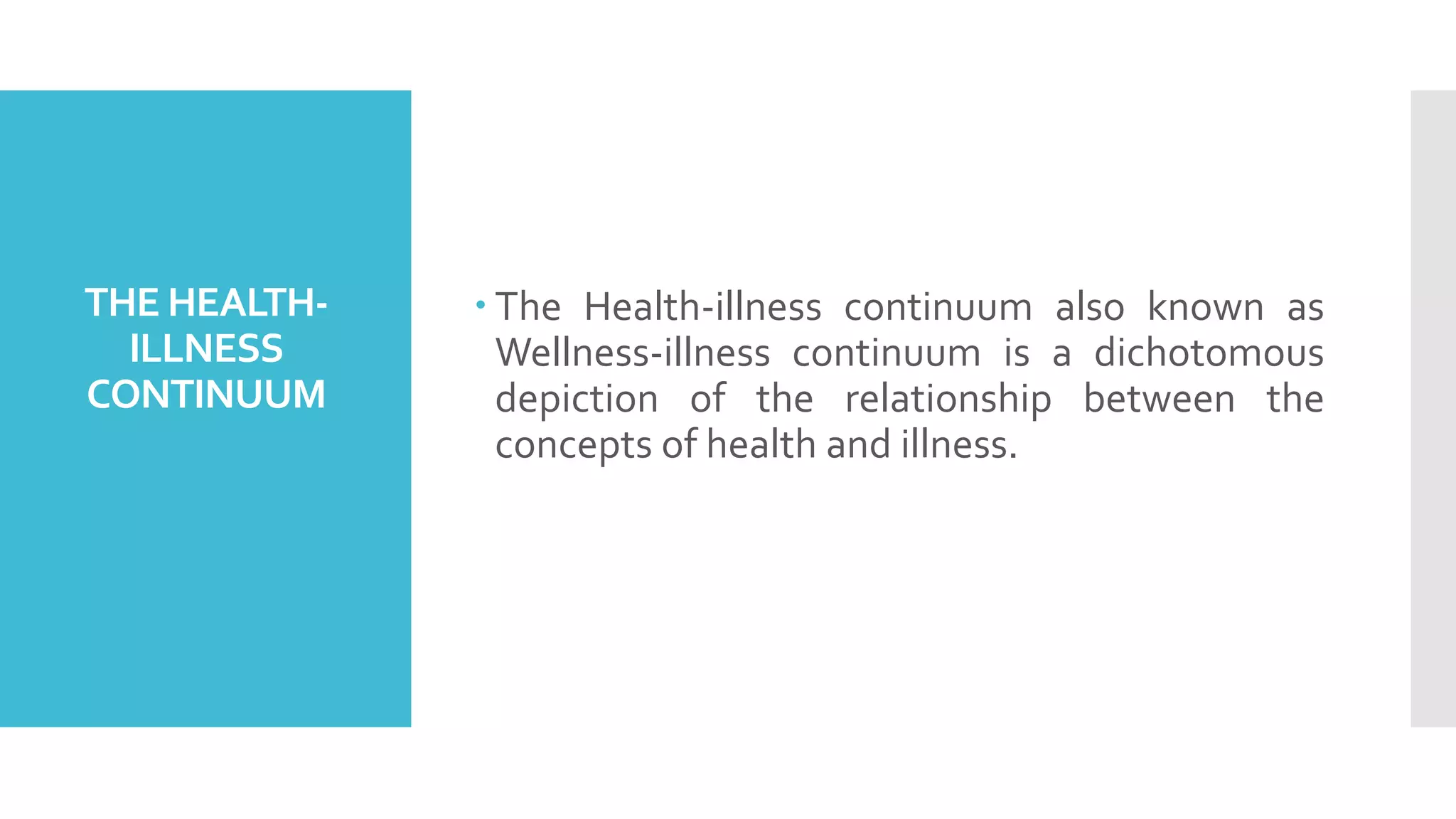 The health illness continuum | PPT