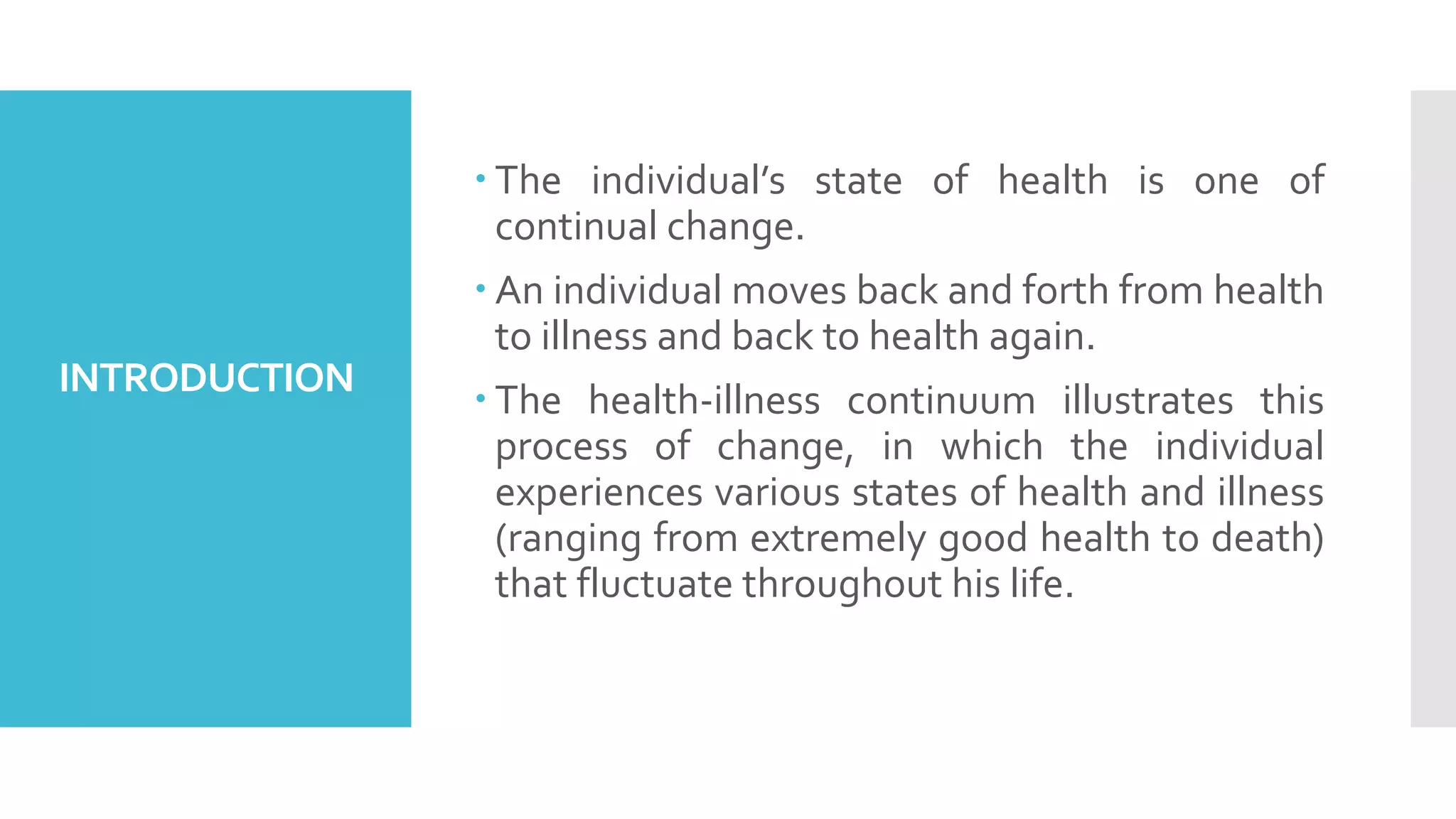 The health illness continuum | PPT