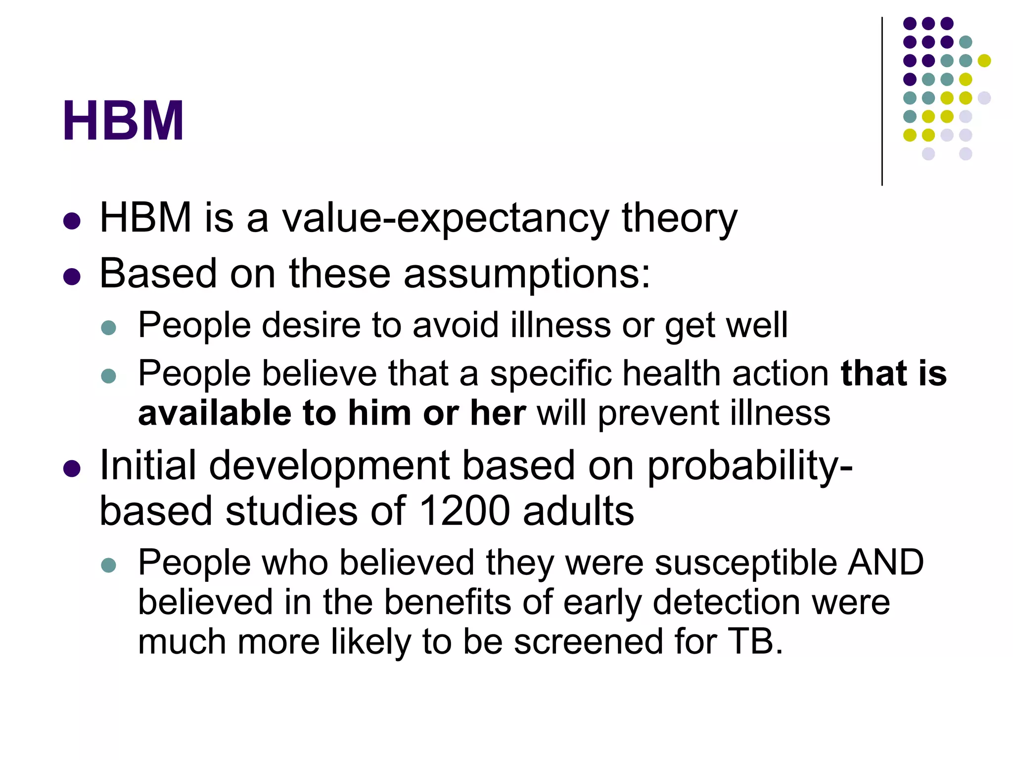 The health belief model | PPT