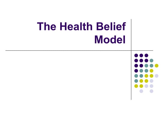 The health belief model | PPT
