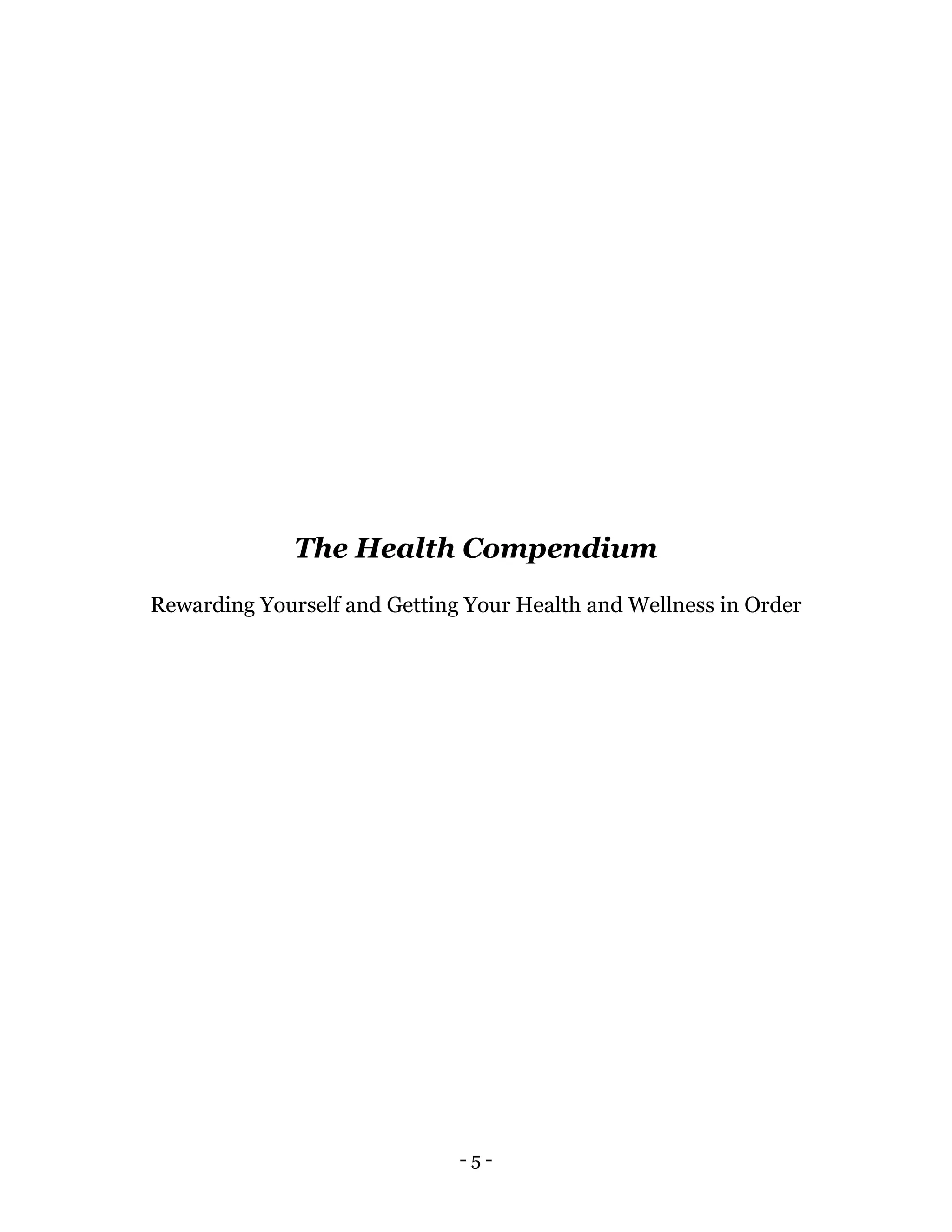 The health compendium | PDF