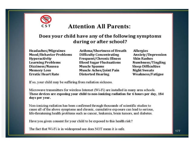 The health dangers of Wi-Fi Radiation | PPTX | Cancer | Diseases and ...