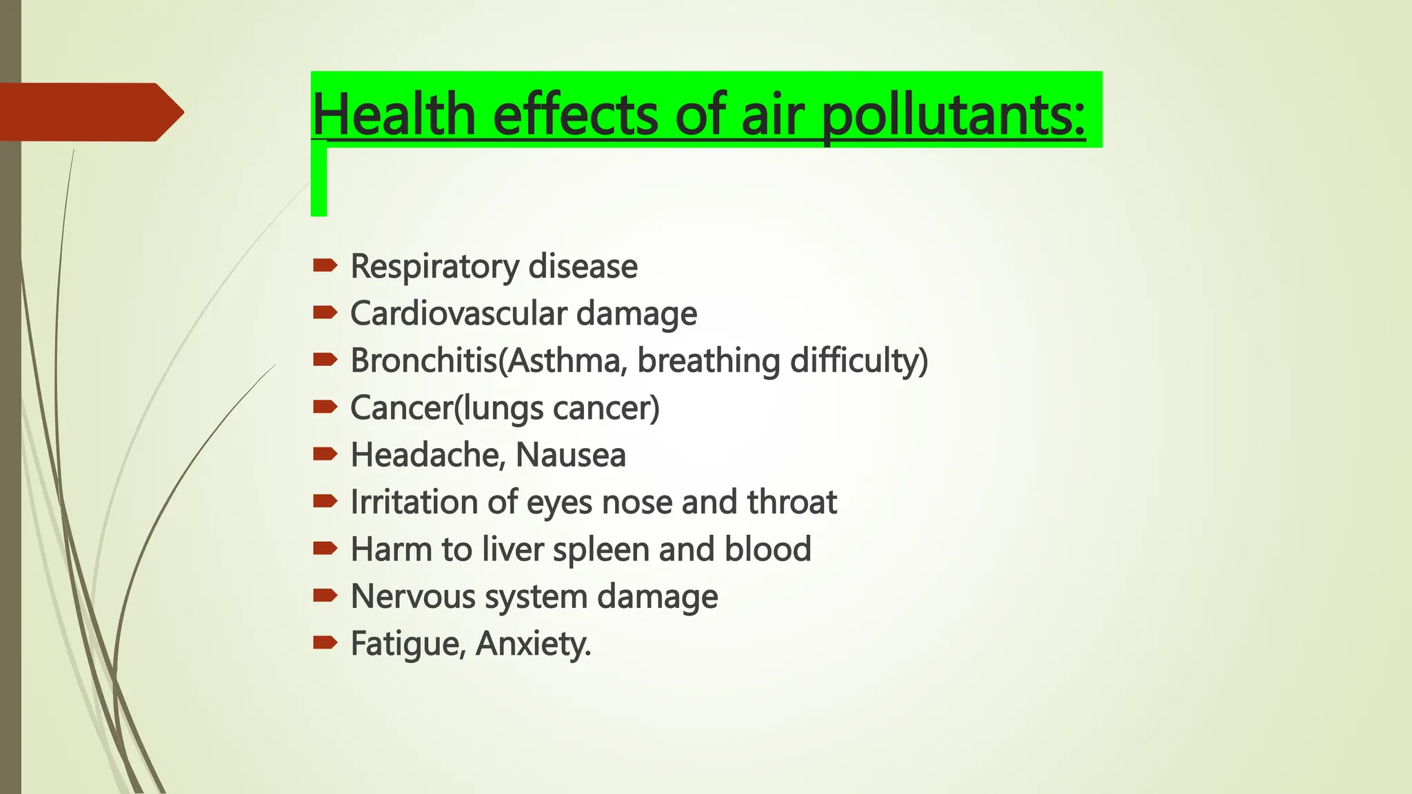 The Health effects of Air pollutants.pptx | Lung and Respiratory Health ...