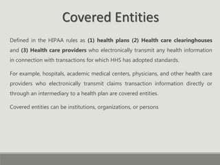 The Health Insurance Portability and Accountability Act | PPTX