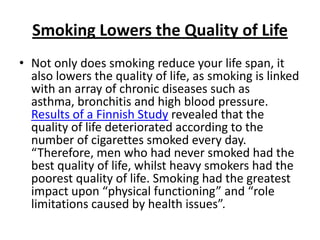 The health risks of smoking cigarettes | PPTX