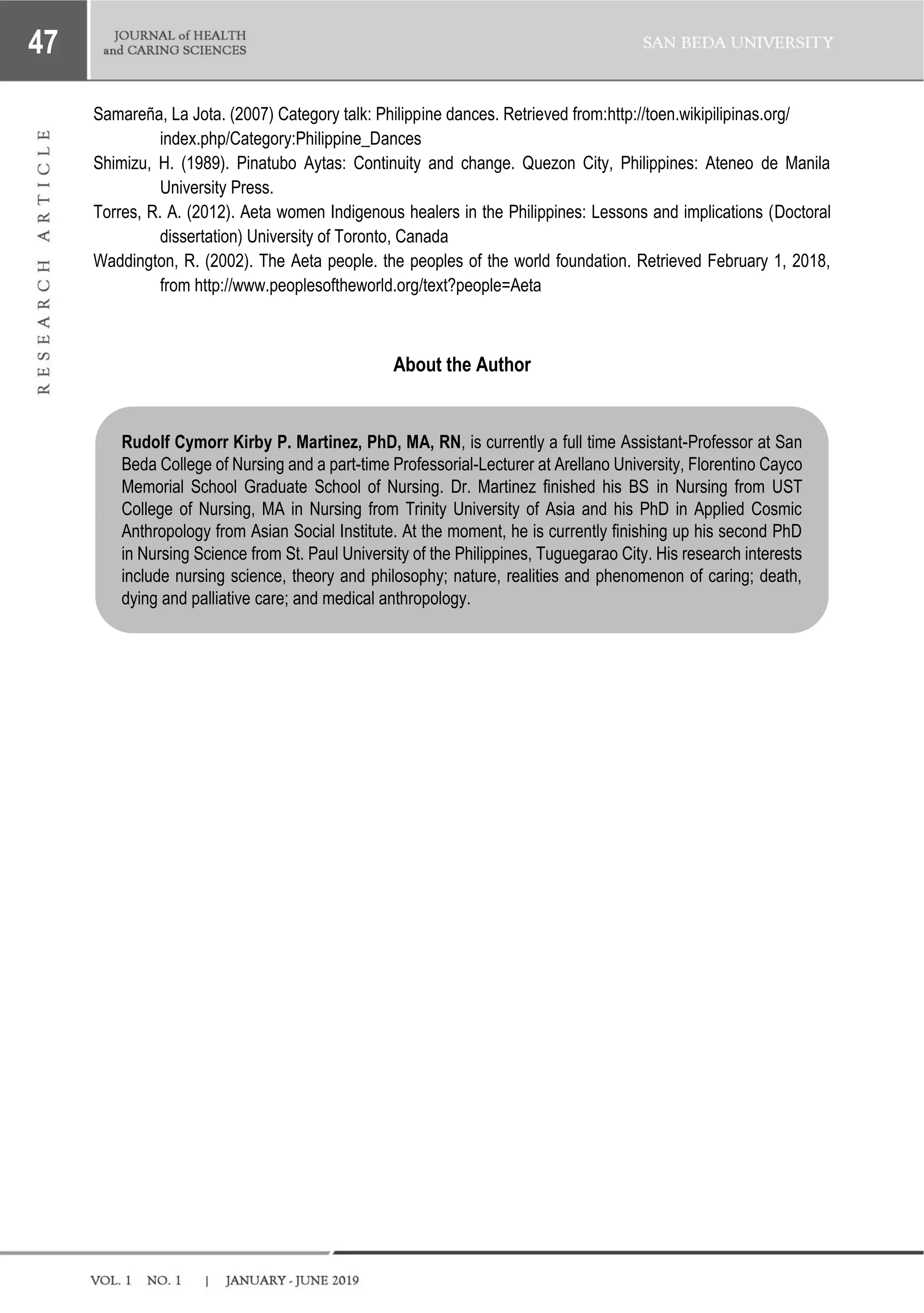 The Health Ritual of “Pag-aanito” among the Aetas of Nabuclod, Pampanga ...
