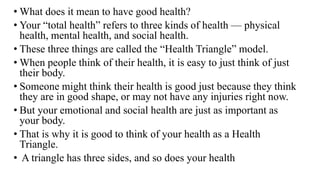 The health triangle (4) | PPT