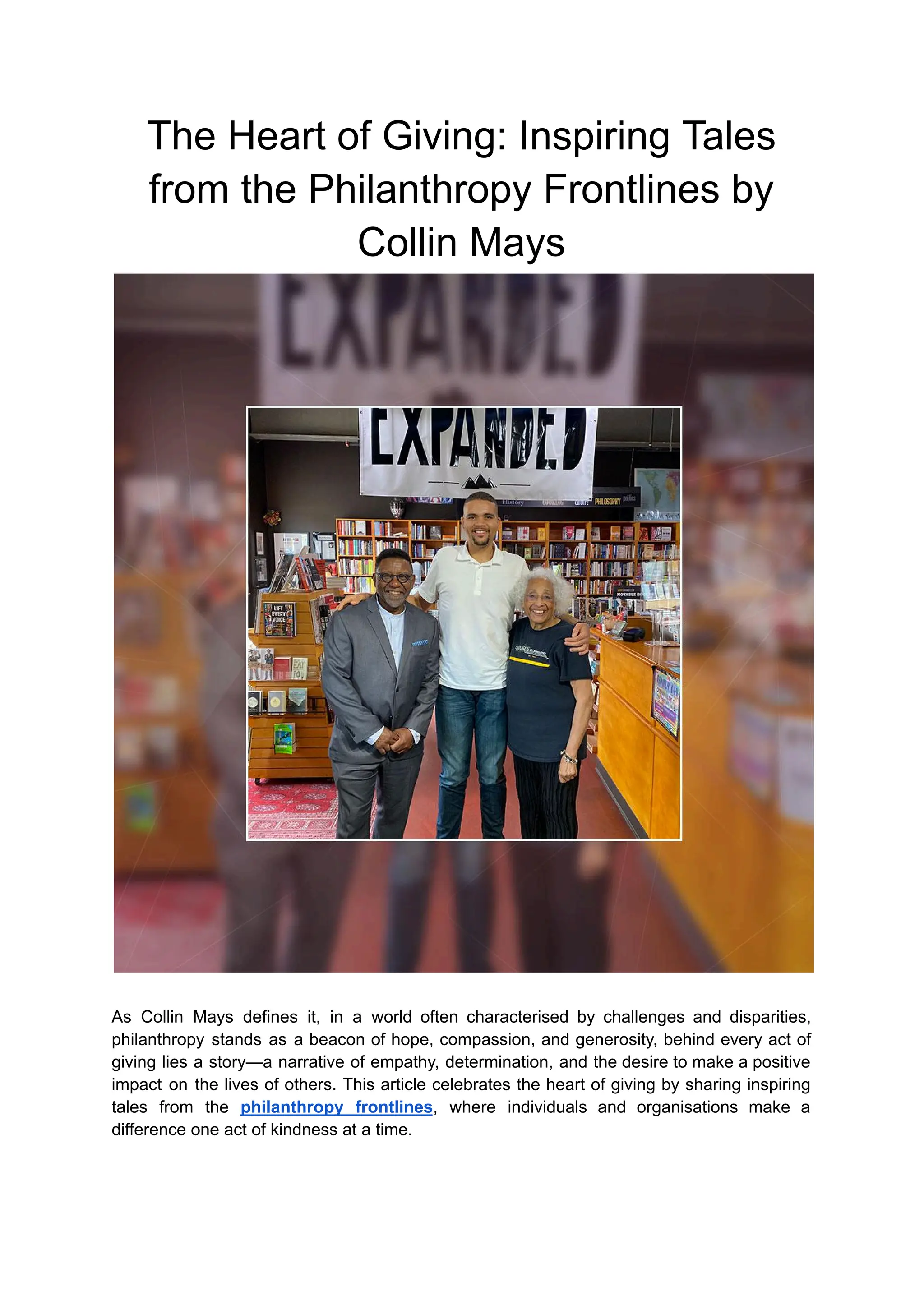 The Heart of Giving_ Inspiring Tales from the Philanthropy Frontlines ...