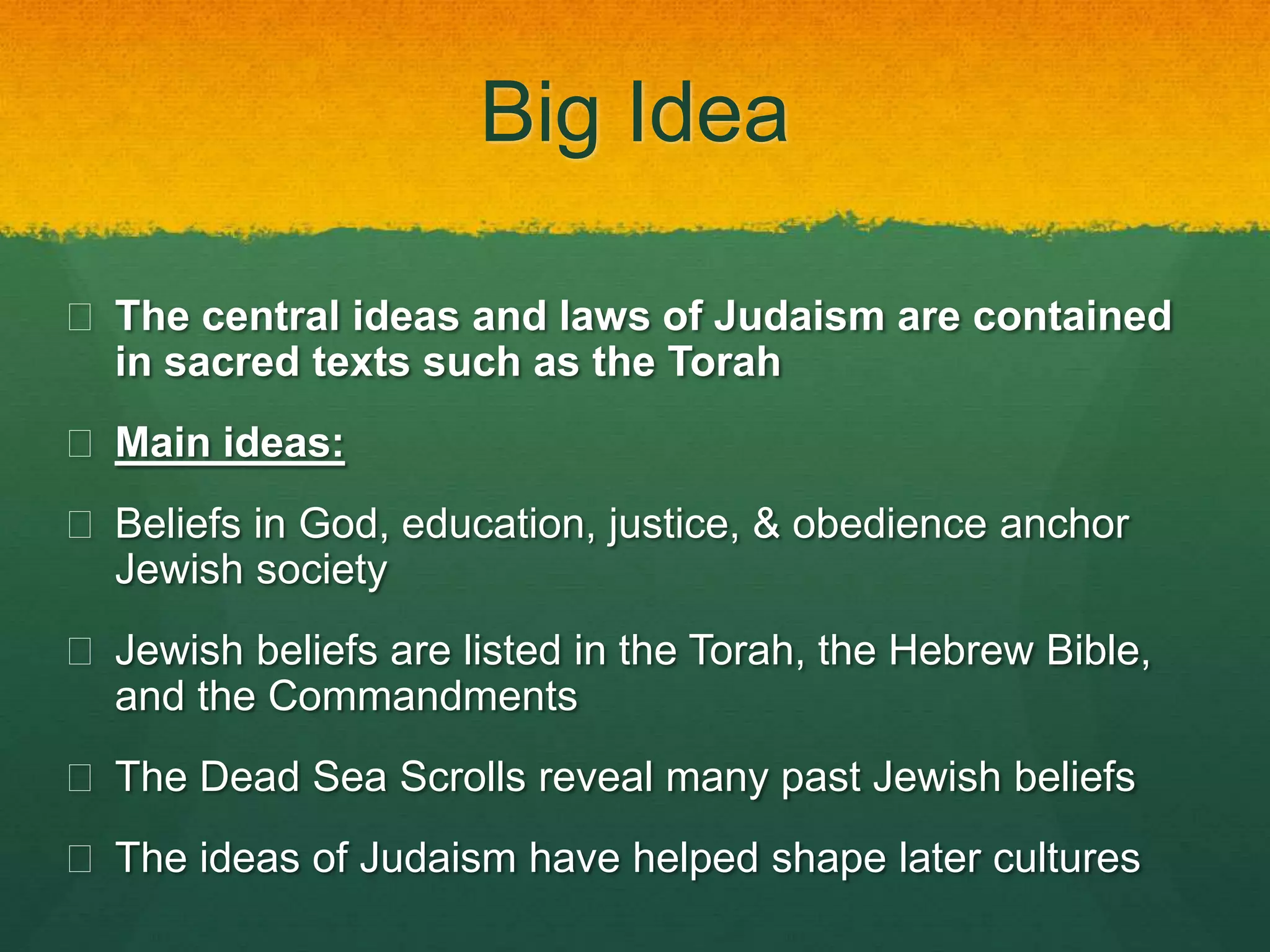 The hebrews & judaism | PPTX