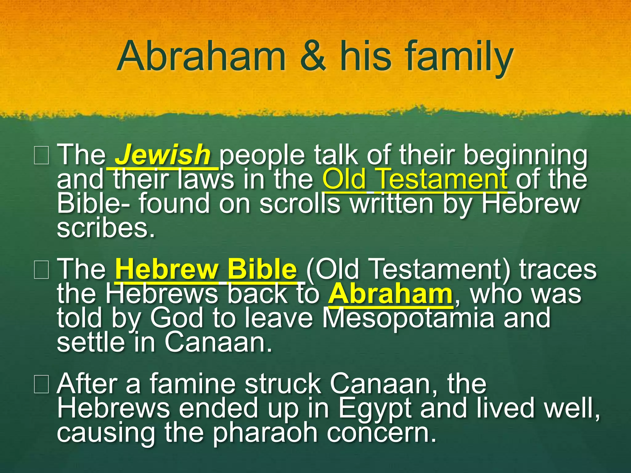 The hebrews & judaism | PPTX