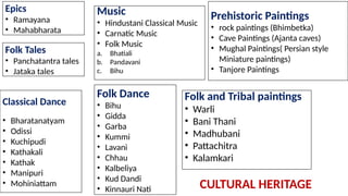 The Heritage of India.pptx cultural and architectural | PPT