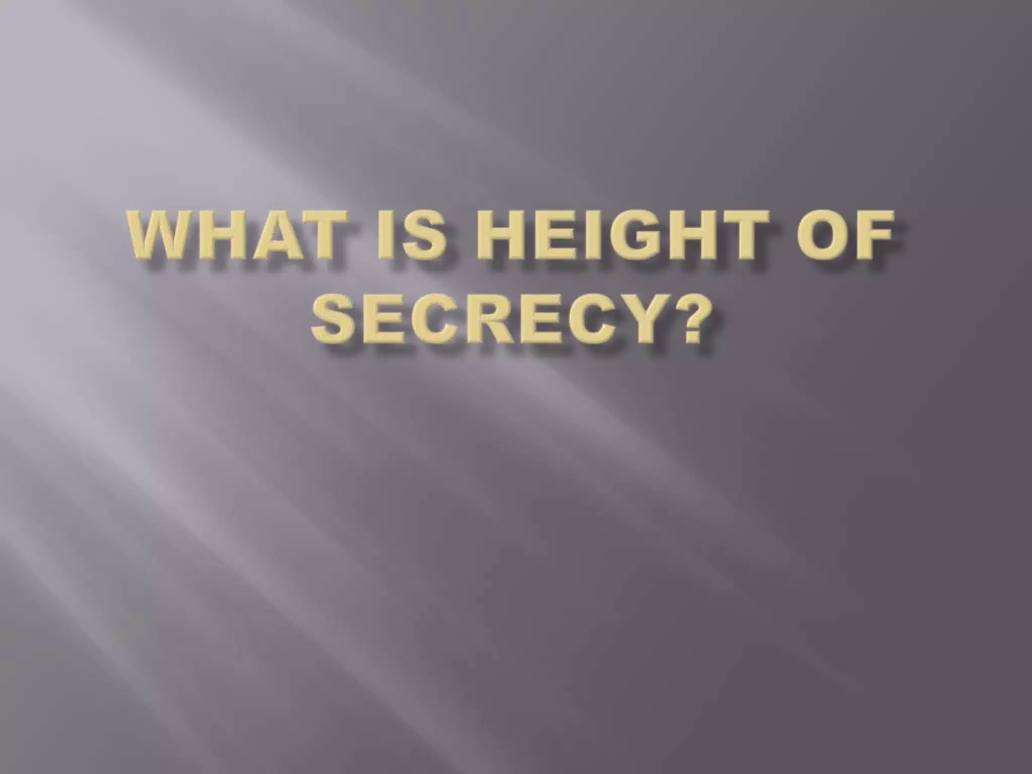 The Height Of Things | PPTX