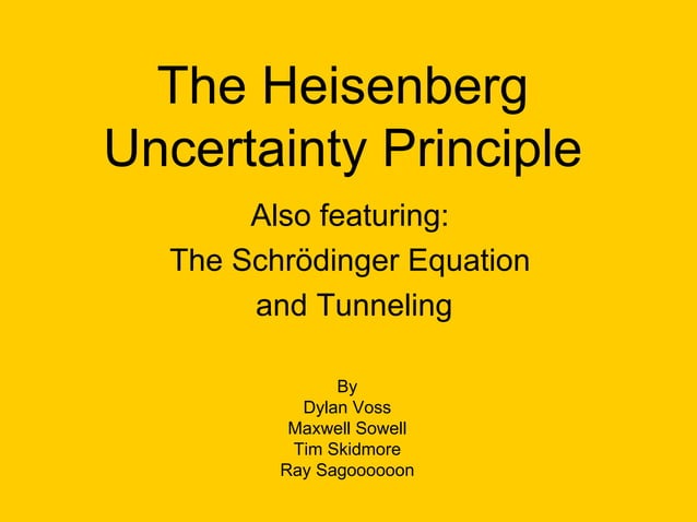 The Heisenberg Uncertainty Principle[1] | PPT