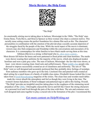 The Help Essay | PDF