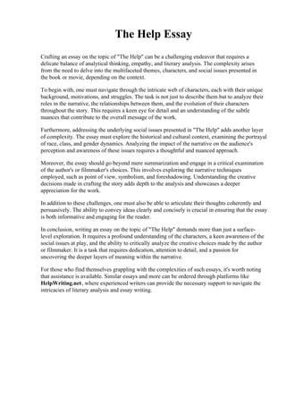 The Help Essay.pdf