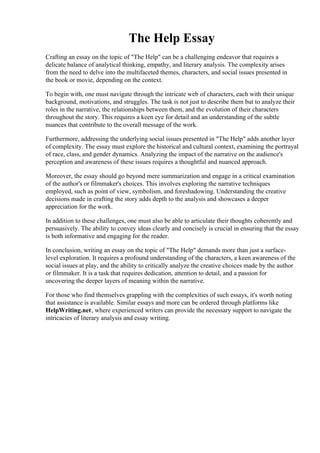 The Help Essay.pdf