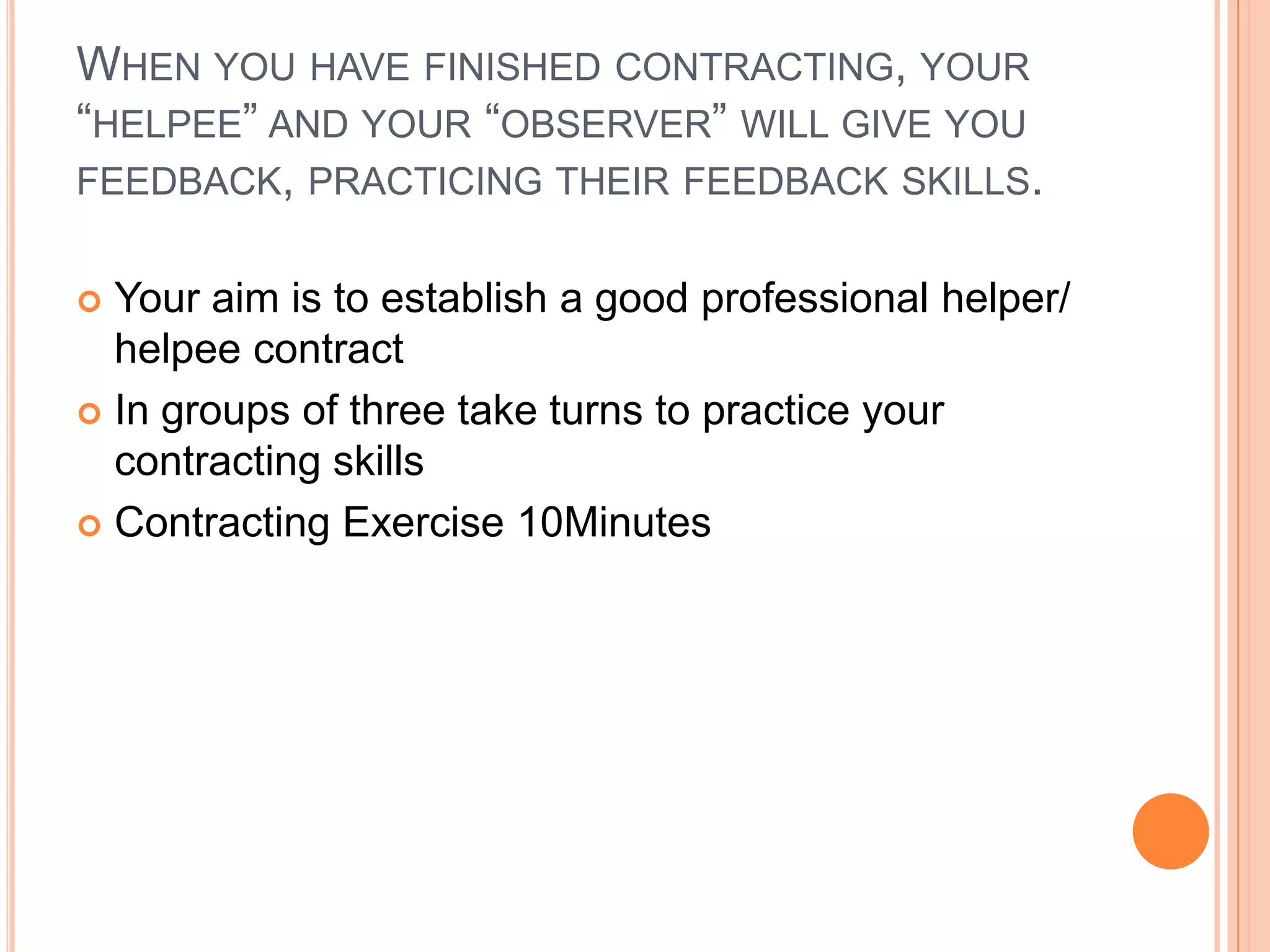 The helping role (counselling) | PPTX