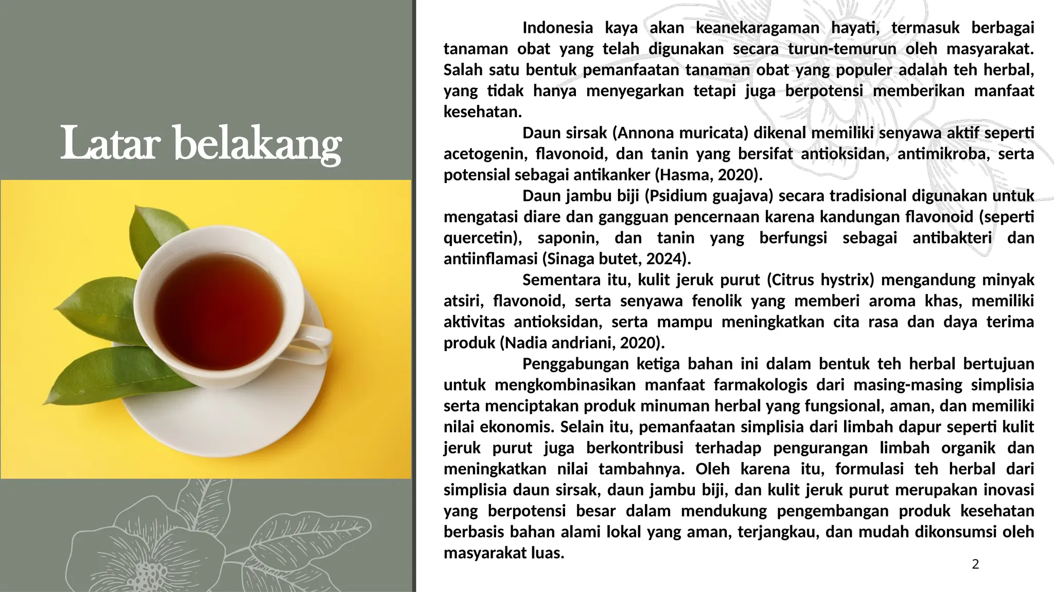 THE HERBAL KOMBINASI simplisia daun.pptx