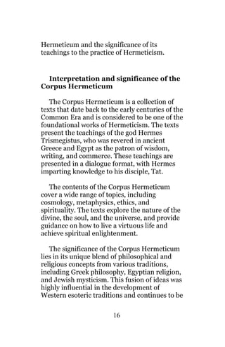 The Hermetic Code - Uncovering the Secrets of the Ages | PDF ...