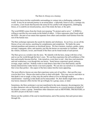 The Hero's Journey- Universal Archetypes- From Ancient to Modern ...