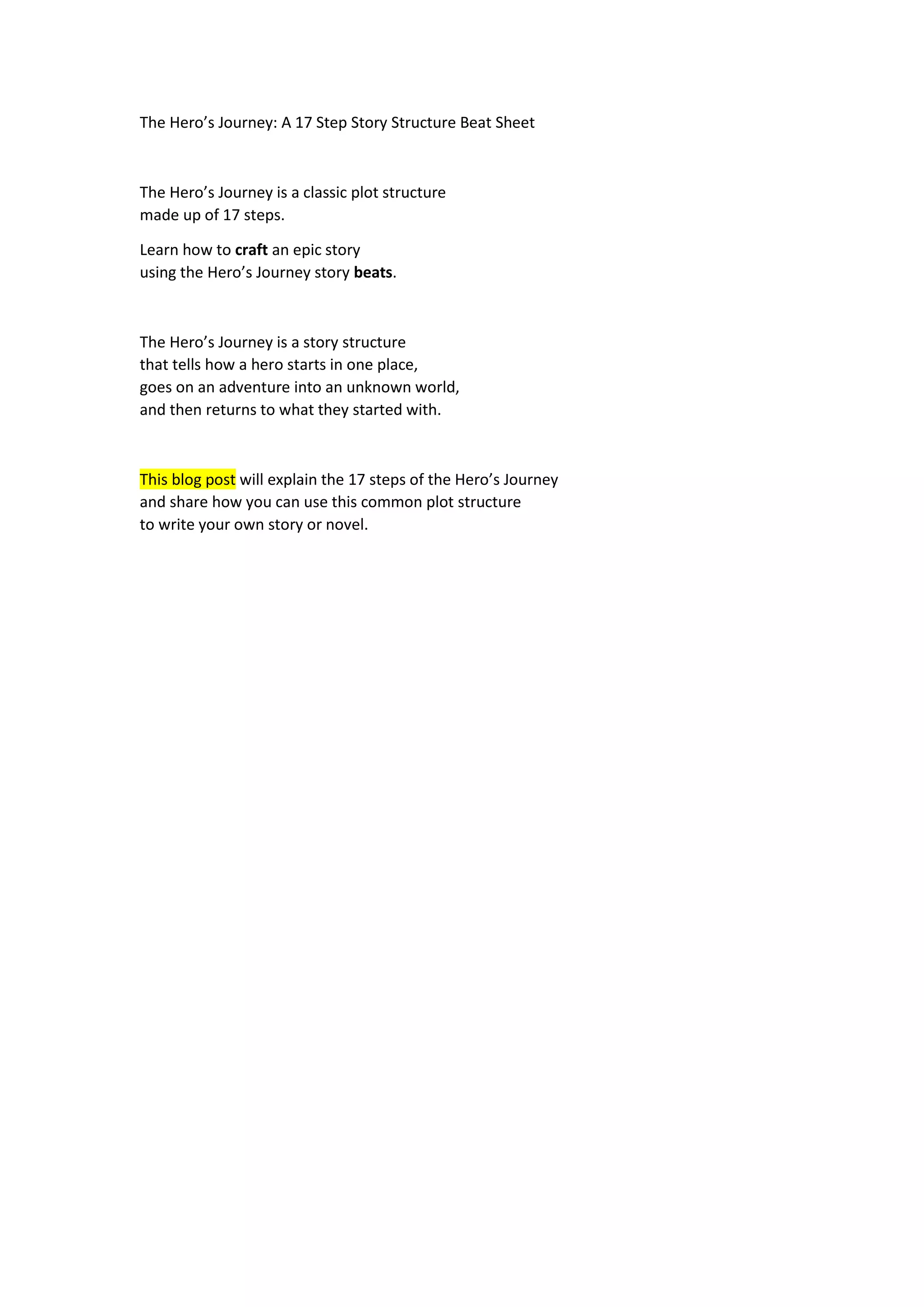 The Hero’s Journey A 17 Step Story Structure Beat Sheet.docx