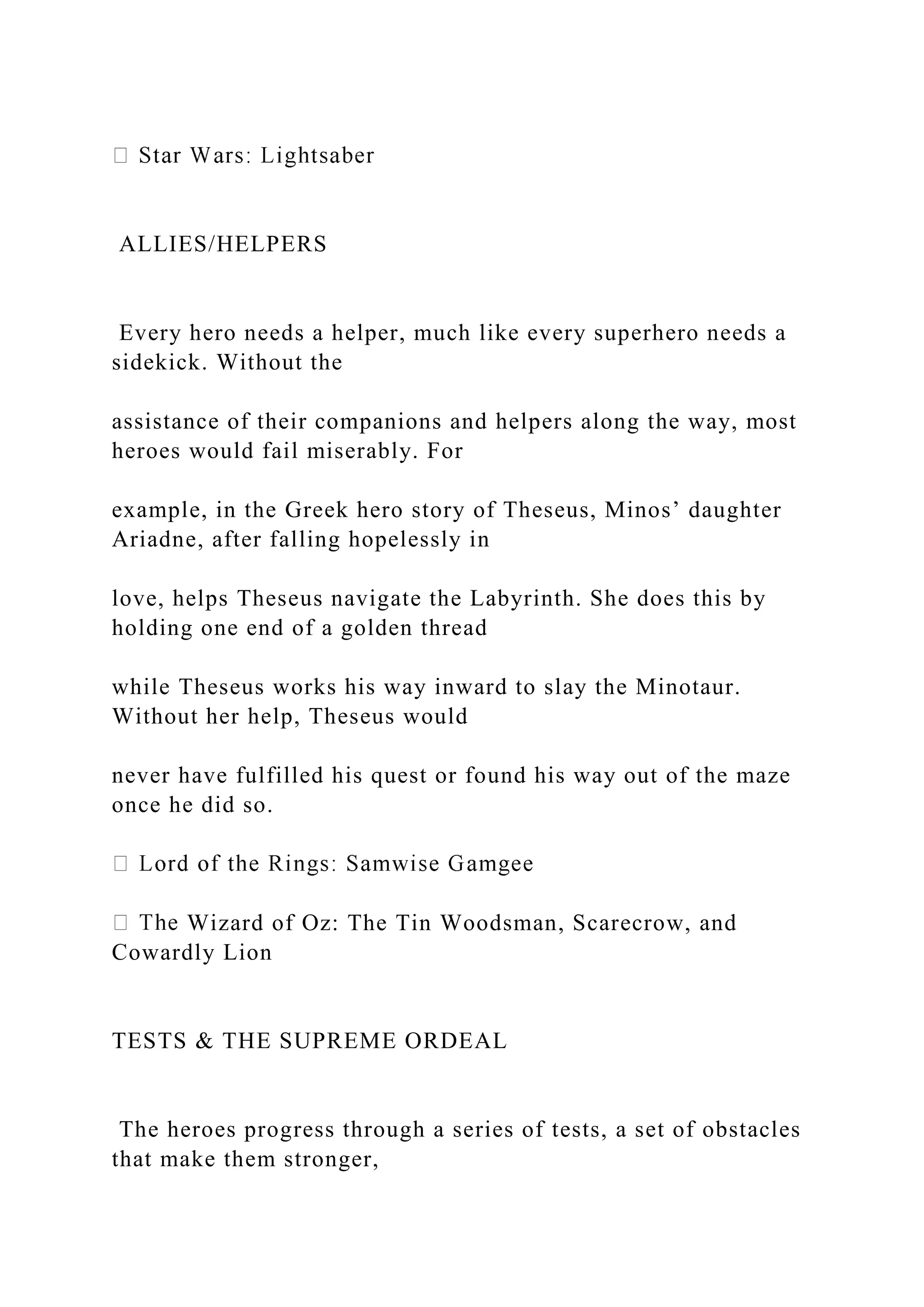 THE HERO’S JOURNEY Joseph Campbell, an American mythol.docx