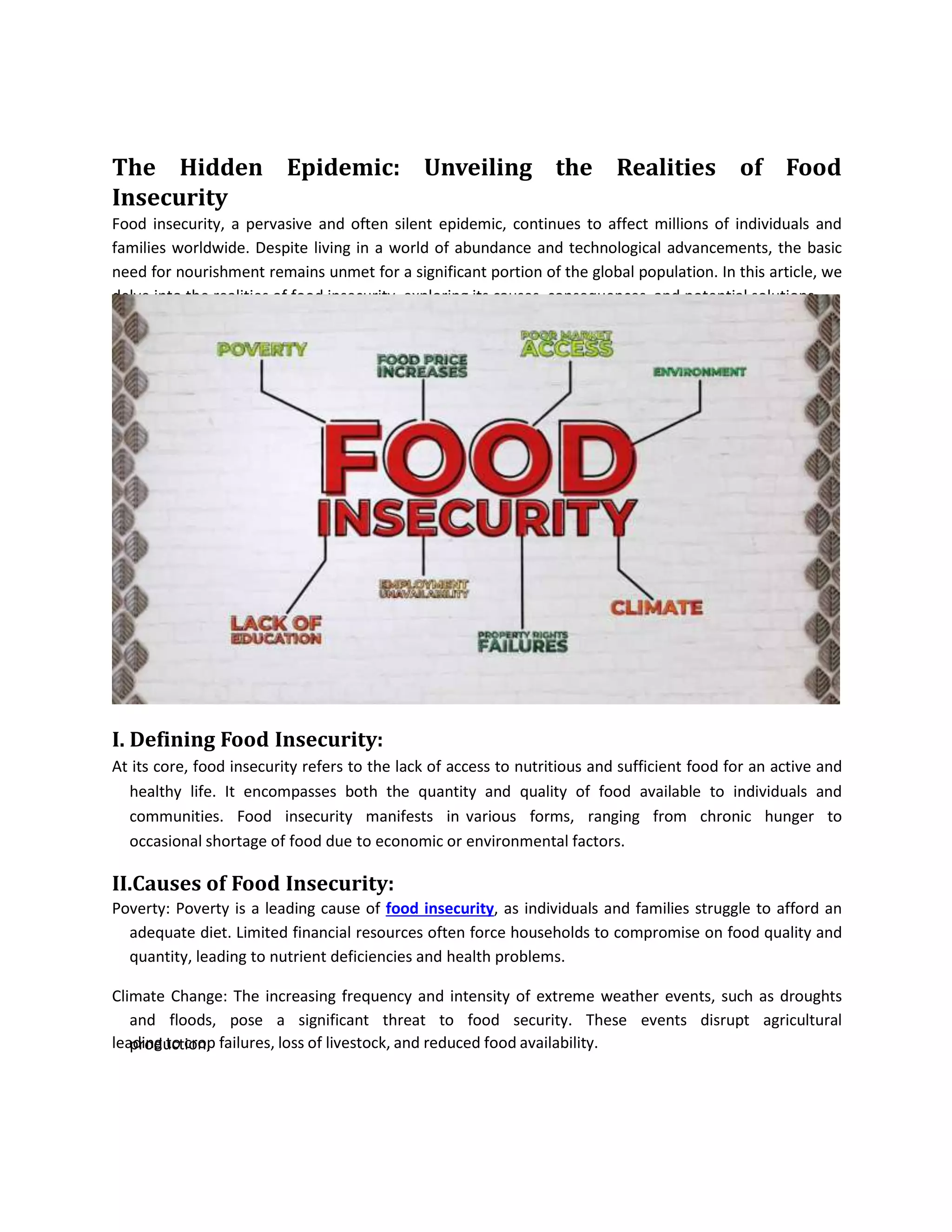 The Hidden Epidemic Unveiling the Realities of Food Insecurity.ppt
