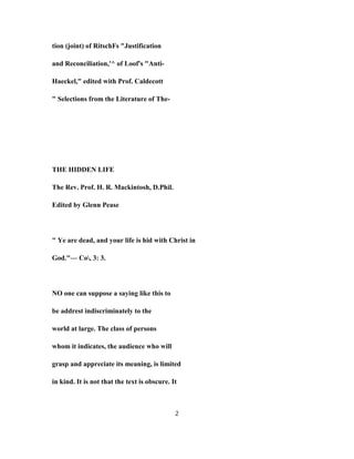 The hidden life | PDF