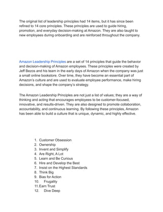 The Hidden Power of Amazon Leadership Principles Learn to Lead Like ...