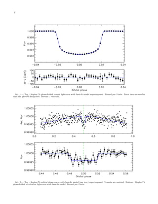 The high albedo of the hot jupiter kepler 7 b | PDF | Physics | Science