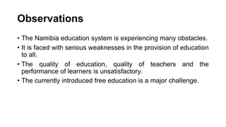 The higher education landscapein namibia | PPTX | Education industry ...